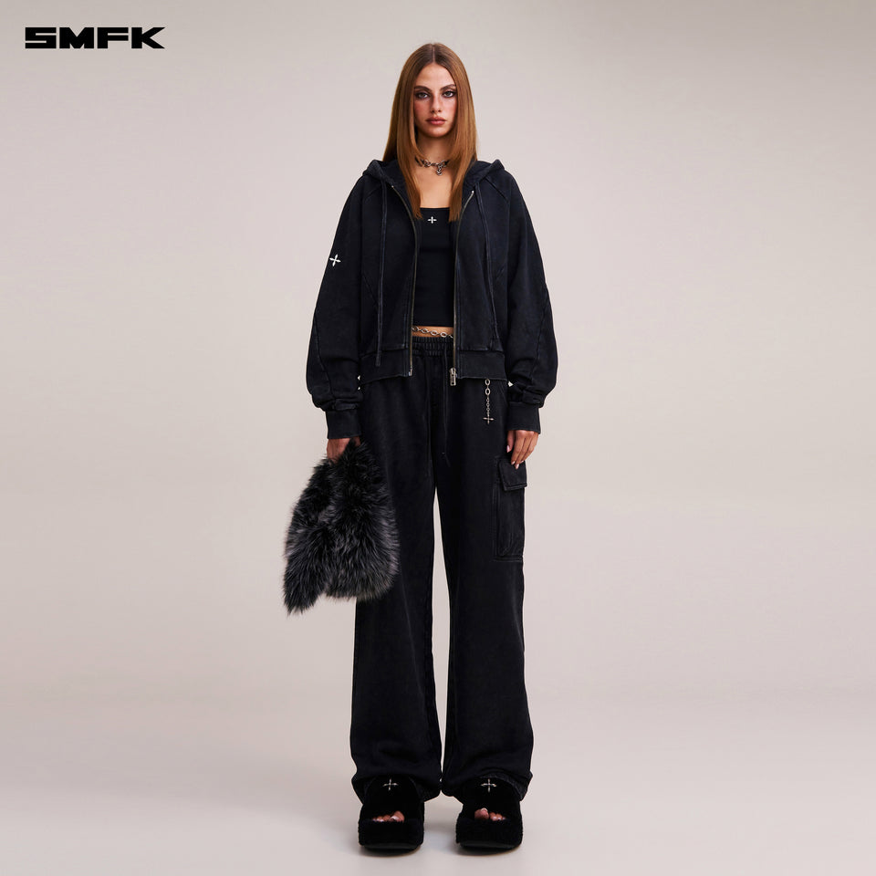 VINTAGE-SAVAGE SPORTS HOODIE/FADE DYE VANISH BLACK – SMFK Official