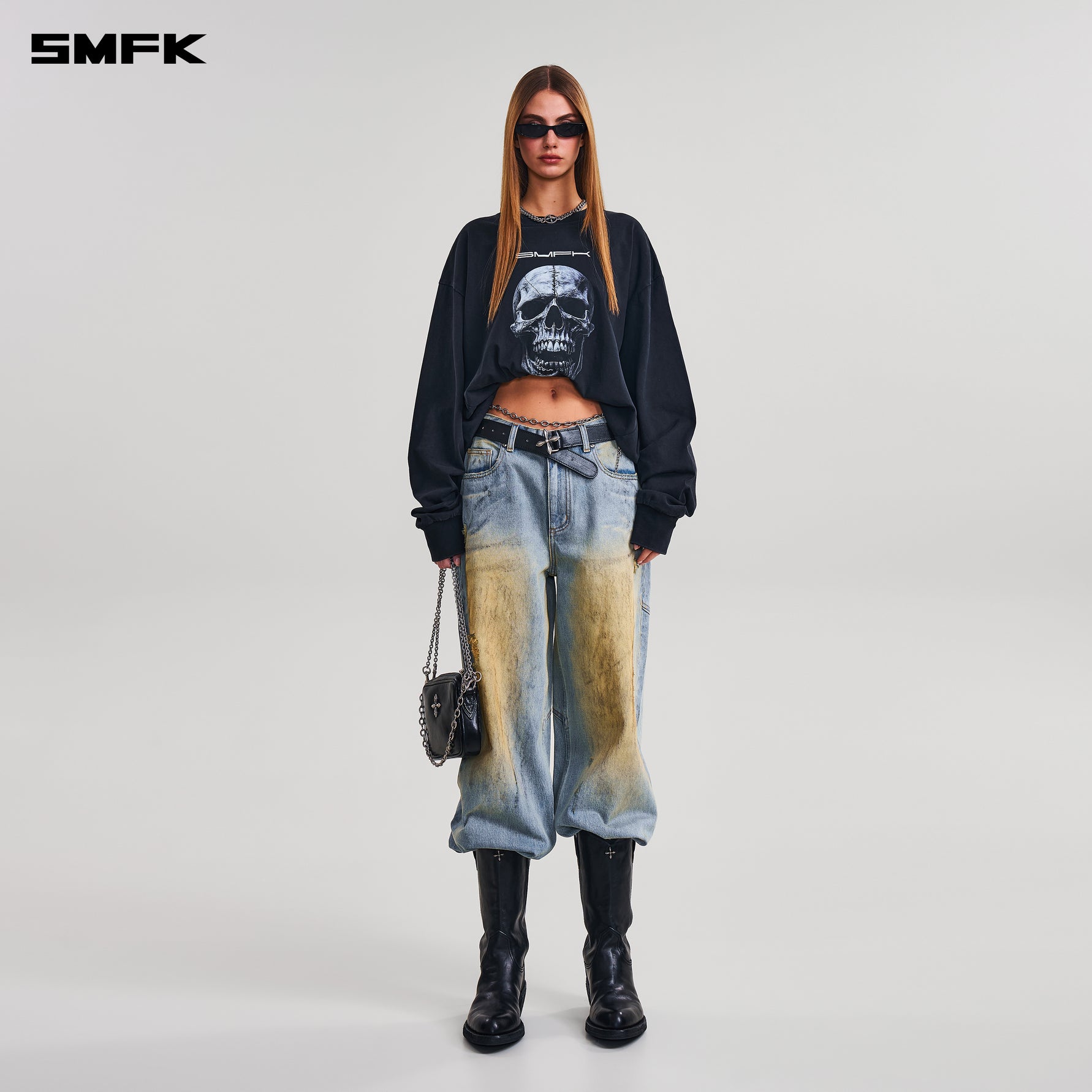 COMPASS MODE MASSIVE PULLOVER-PERMANENT/COTTON WILD BLACK – SMFK Official