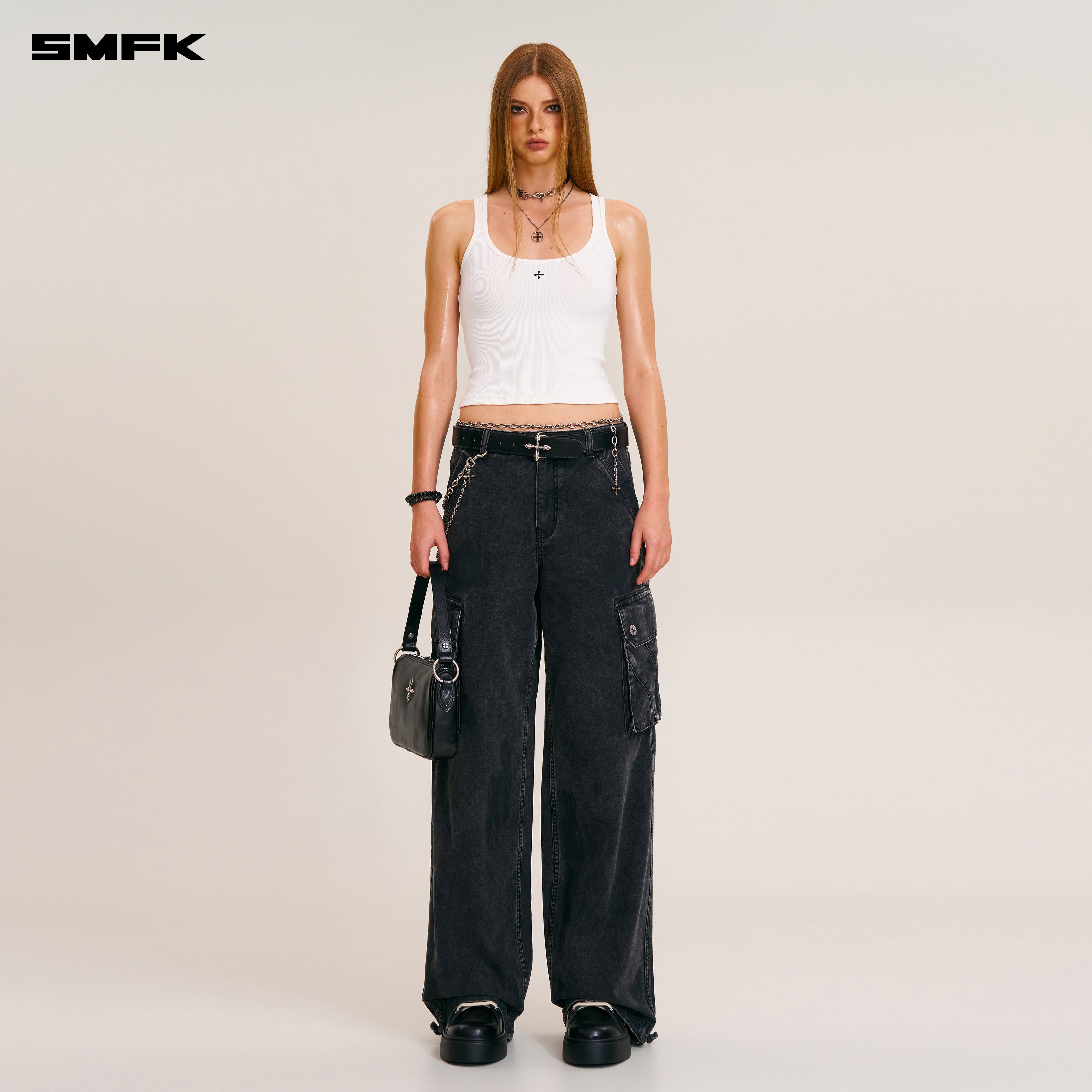 RAGE-WILD ORIGIN HANDCRAFT LOOSE STRAIGHT CARGO PANTS/GARMENT DYED WIL ...