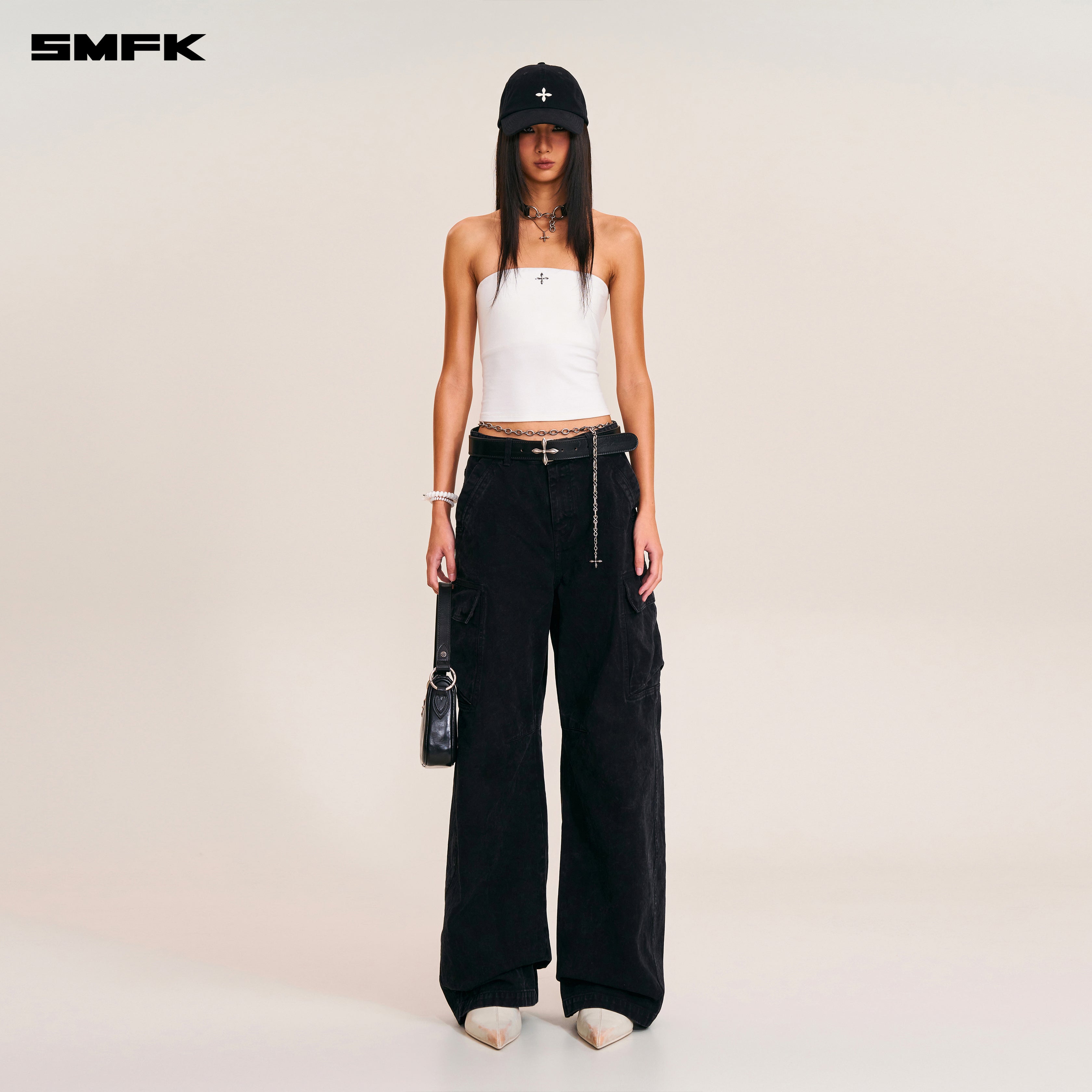 VINTAGE-STORM ONE CUT ARC CARGO PANTS/FADE DYE WILD BLACK – SMFK Official