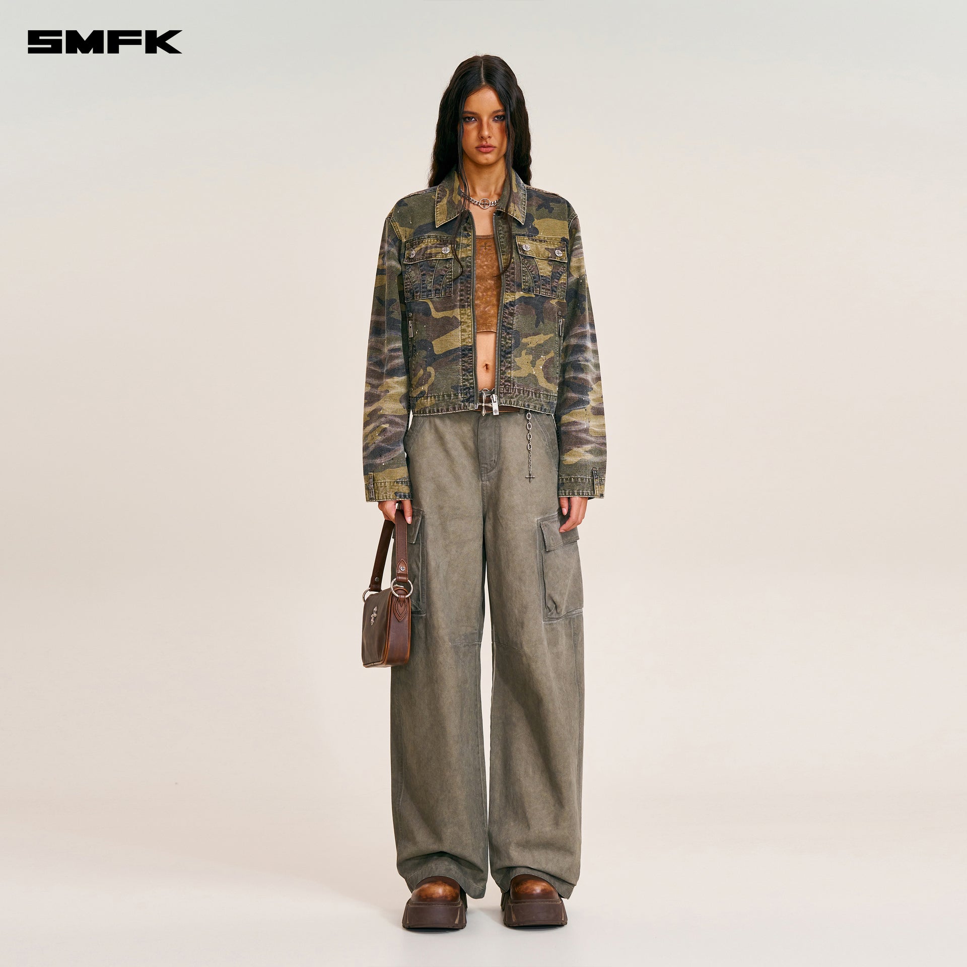 VINTAGE-STORM ONE CUT ARC CARGO PANTS/FADE DYE WILD BROWN – SMFK Official