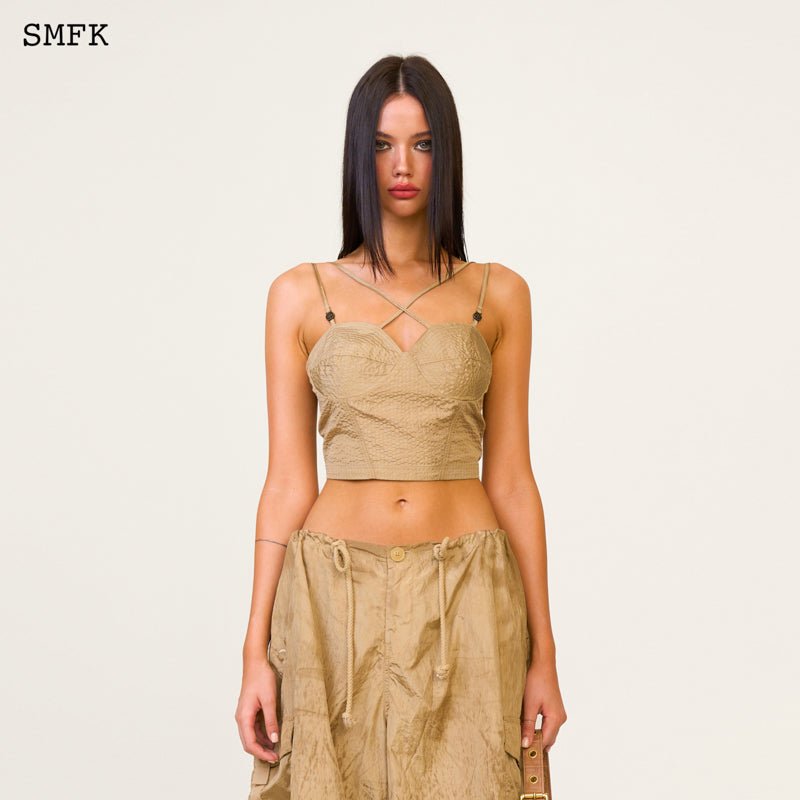 Ancient Myth Golden Snake Hunting Quilted Sling Top – SMFK Official