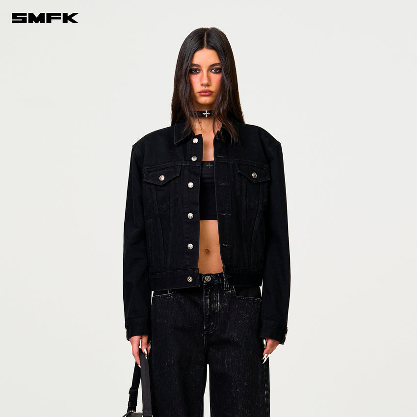 Compass Permanent Denim Jacket Black – SMFK Official