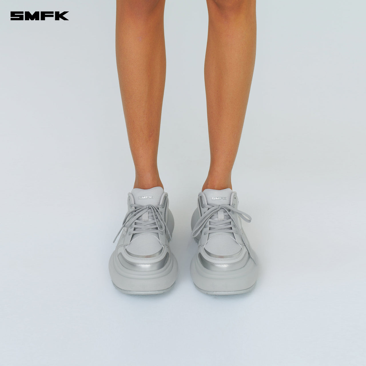 FUTURE RIPPLE High-heeled Sneaker In Gray – SMFK Official