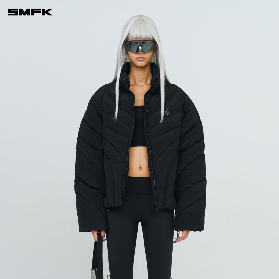 FUTURE Storm Wide Down Puff Jacket In Black – SMFK Official