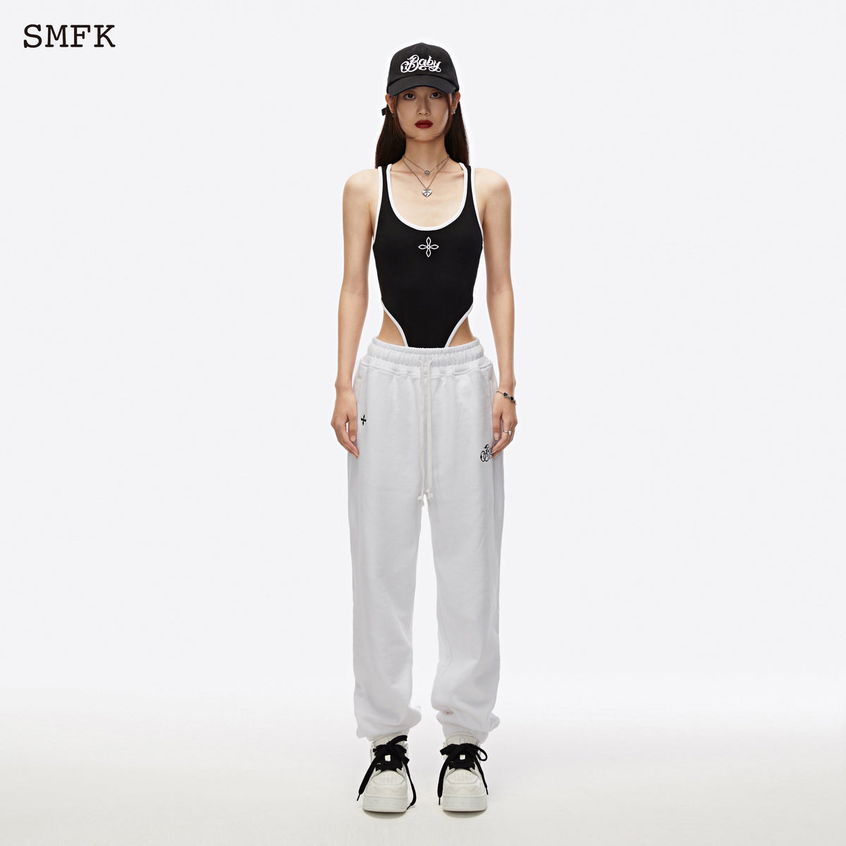 Black Night Flower One-piece Dance Vest | SMFK Official