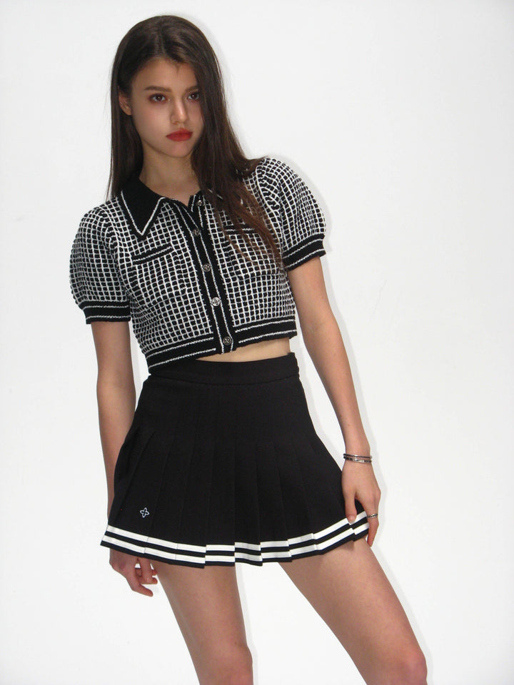 Campus Black And White Checkered Polo | SMFK Official