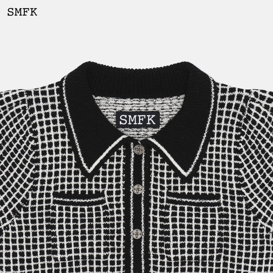 Campus Black And White Checkered Polo | SMFK Official