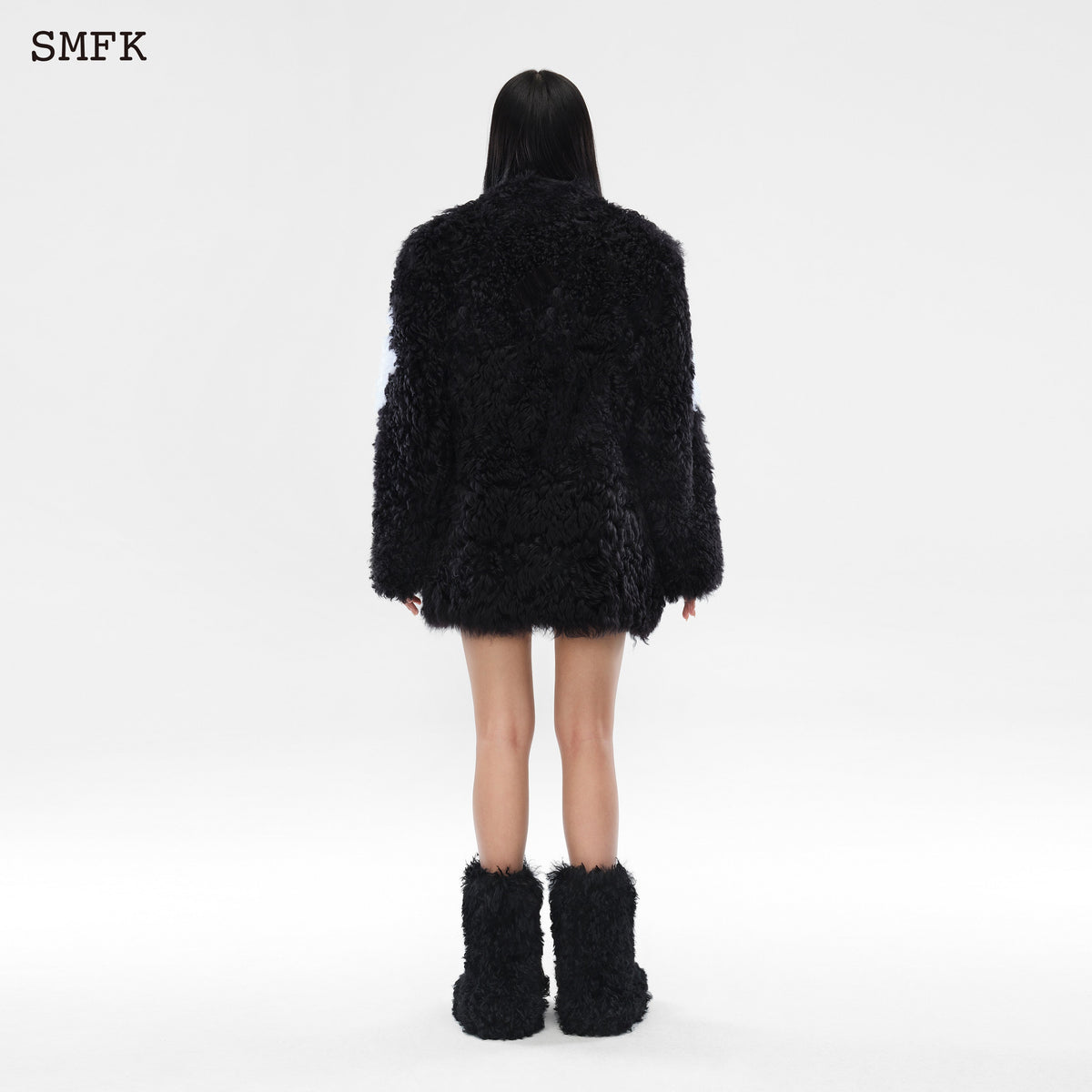 Gemini Flower Arm Fur Suit Black | SMFK Official