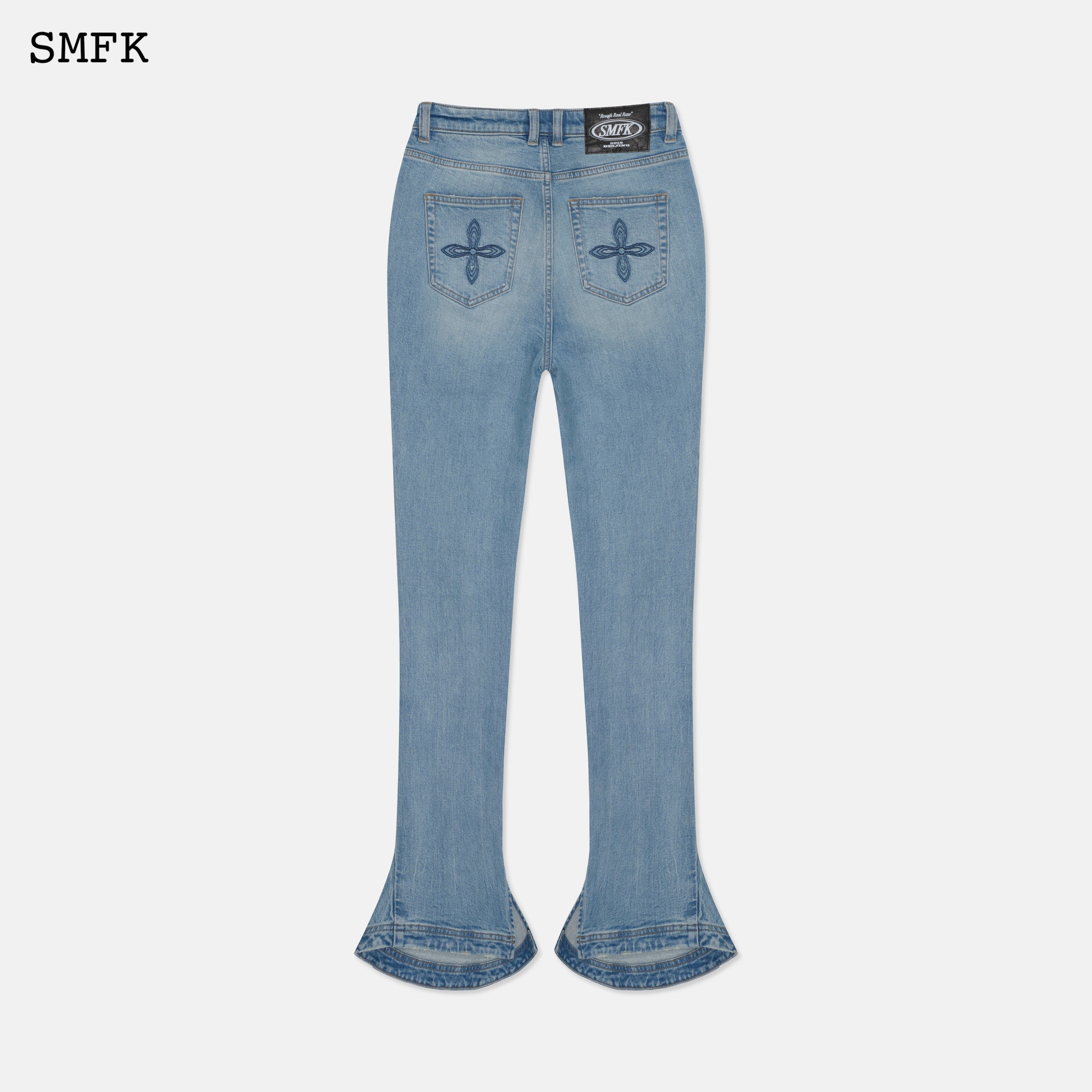 Mermaid Blue Tight Jeans | SMFK Official