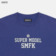 Oversized Super Model Navy T-shirt | SMFK Official
