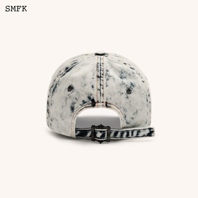 WildWorld Cross Denim Cream Baseball Cap | SMFK Official